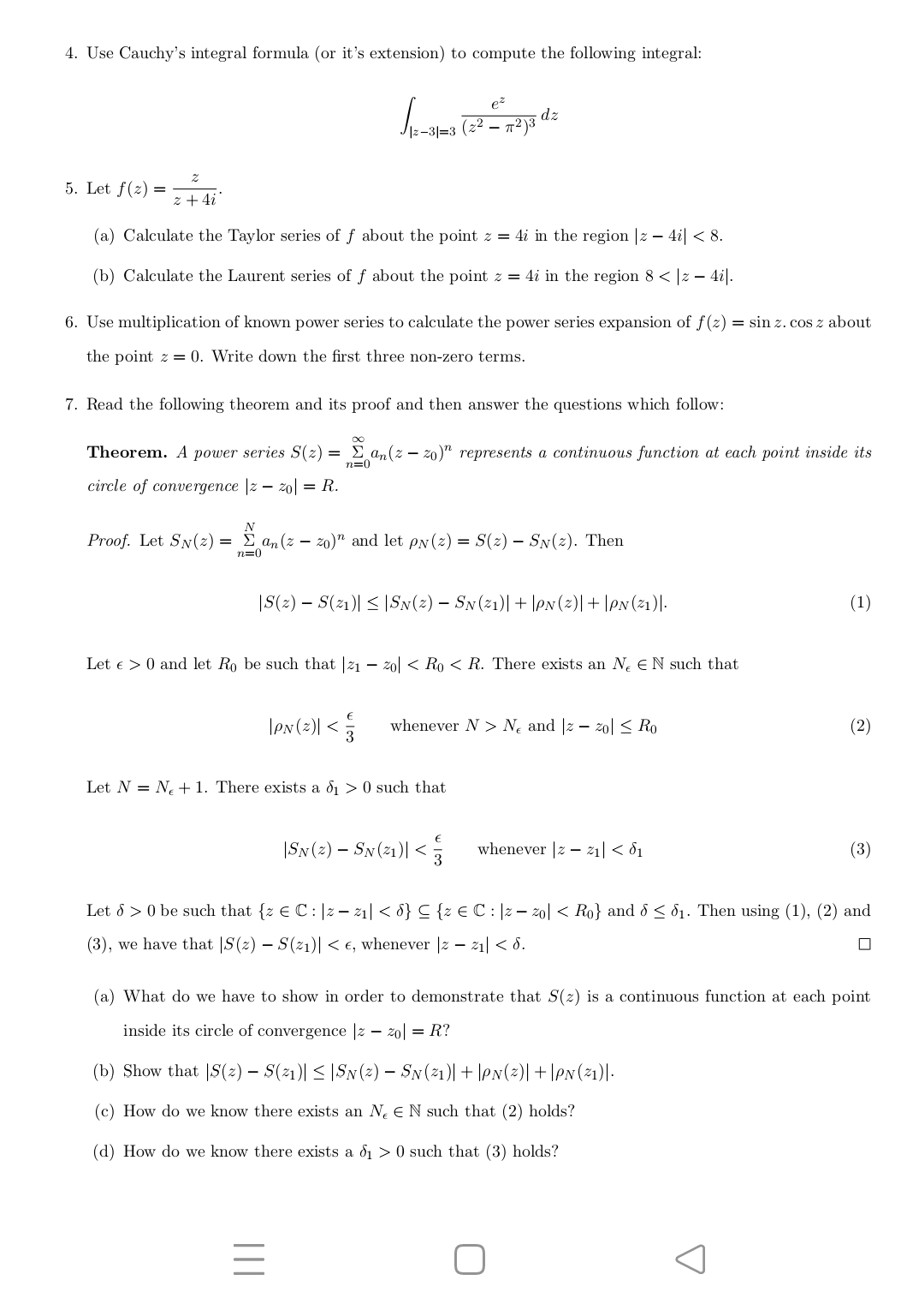 Solved Use Cauchy's integral formula (or it's extension) ﻿to | Chegg.com