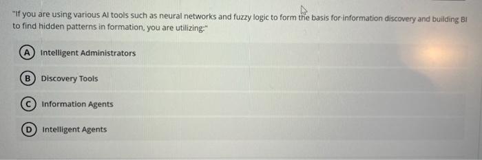 Solved "If you are using various Al tools such as neural | Chegg.com