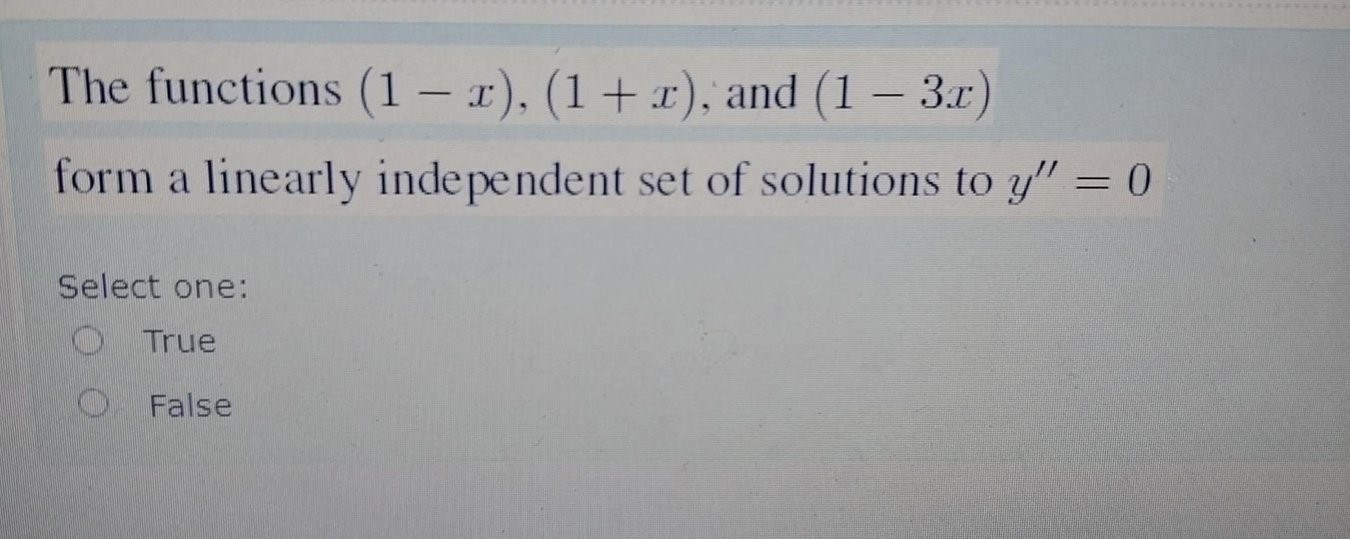 Solved The functions (1-x),(1+x), ﻿and (1-3x) ﻿form a | Chegg.com