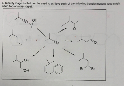 Solved Identify reagents that can be used to achieve each of | Chegg.com