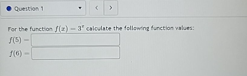 Solved Question 1For the function f(x)=3x ﻿calculate the | Chegg.com