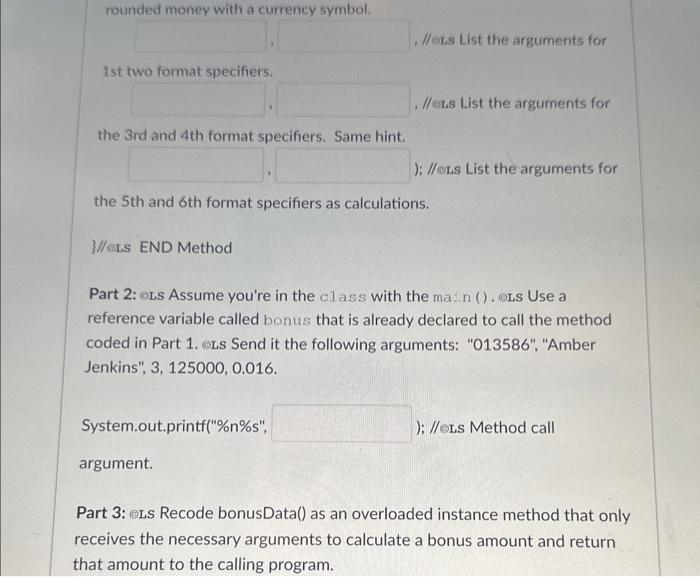 Solved Part 1: ets Code a public instance method receives at | Chegg.com