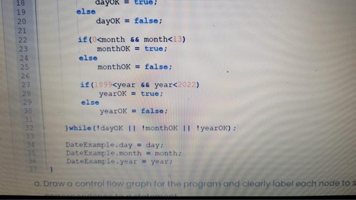 Solved Consider the following code for method nextDate(): 1 | Chegg.com