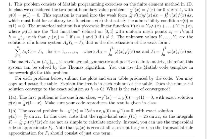 Solved This problem consists of Matlab programming exercises | Chegg.com