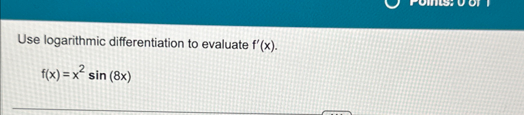 Solved Use logarithmic differentiation to evaluate | Chegg.com