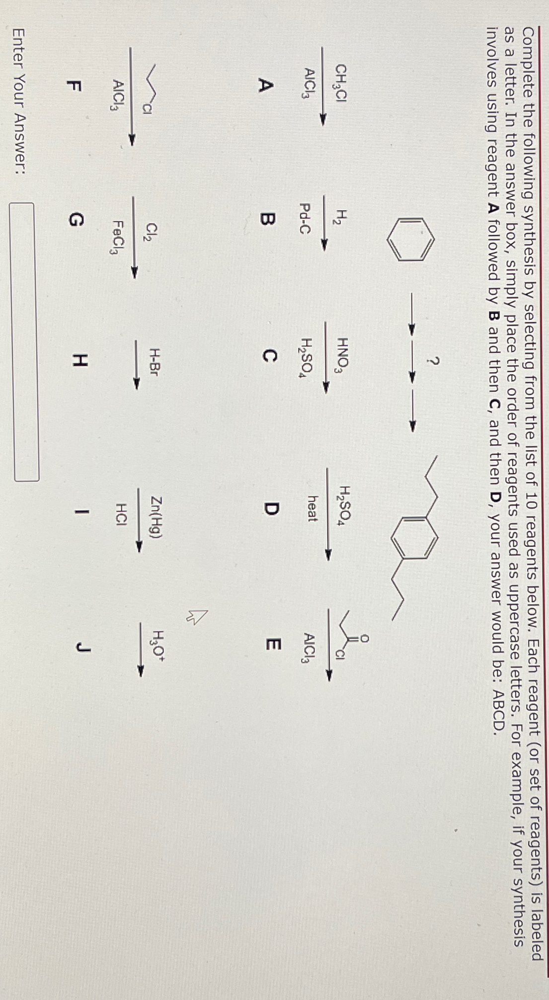 Solved Complete the following synthesis by selecting from | Chegg.com