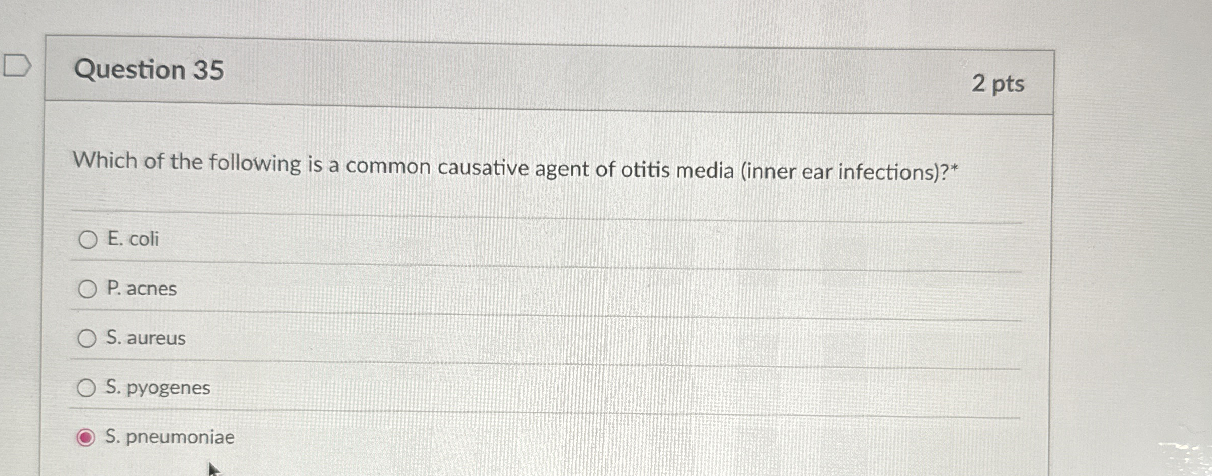 Solved Question 352 ﻿ptsWhich of the following is a common | Chegg.com