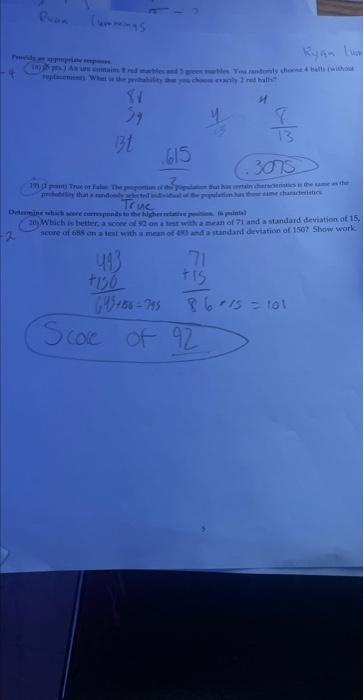 Solved Scoc of 92 | Chegg.com