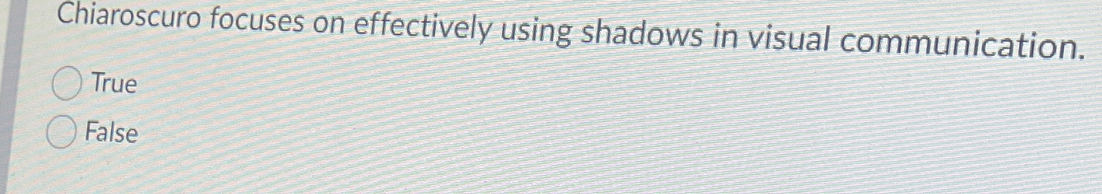 Solved Chiaroscuro focuses on effectively using shadows in | Chegg.com