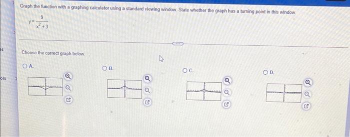 Solved Graph the function with a graphing calculator using a | Chegg.com