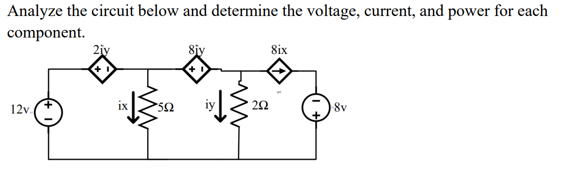 Analyze the circuit below and determine the voltage, | Chegg.com