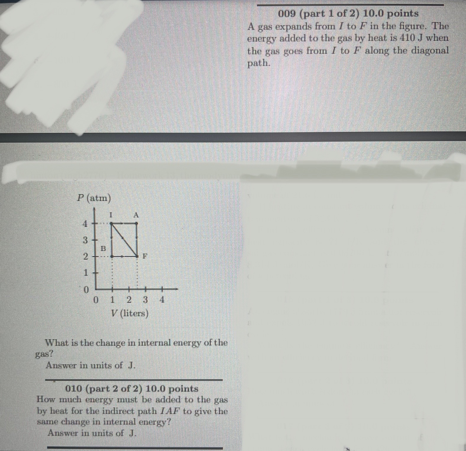 Solved 009 (part 1 ﻿of 2 ) 10.0 ﻿points A gas expands from I | Chegg.com