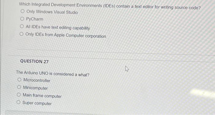 Solved Which Integrated Development Environments (IDES) | Chegg.com