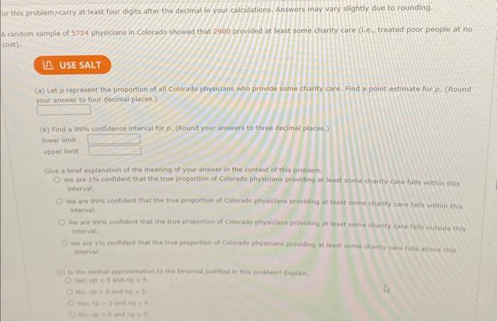 Solved this problem, carry at least four digits after the | Chegg.com