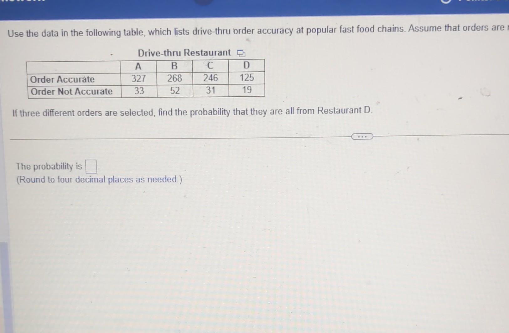 Solved Use the data in the following table, which lists | Chegg.com