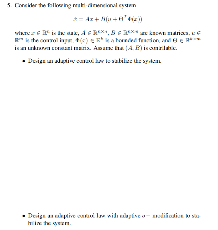 Solved Consider the following multi-dimensional | Chegg.com