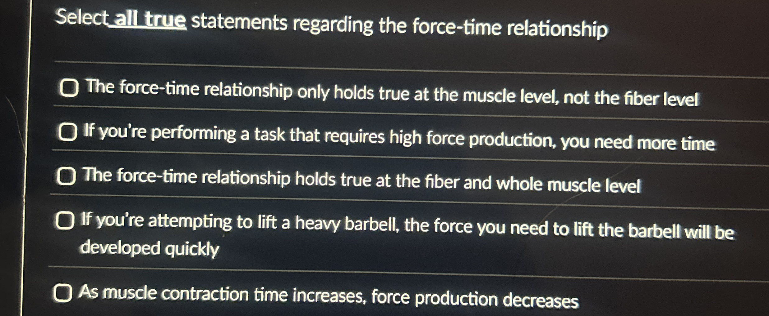Solved Select all true statements regarding the force-time | Chegg.com