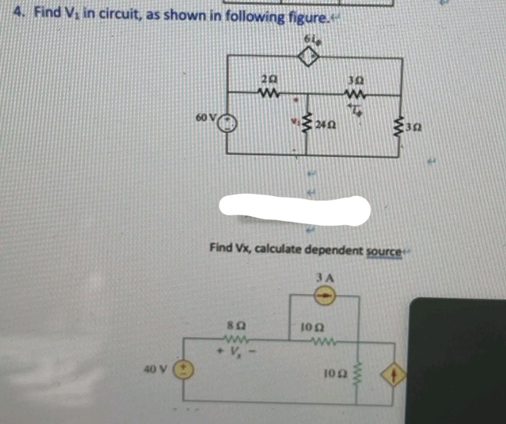 Solved Find V2 ﻿in circuit, as shown in following | Chegg.com