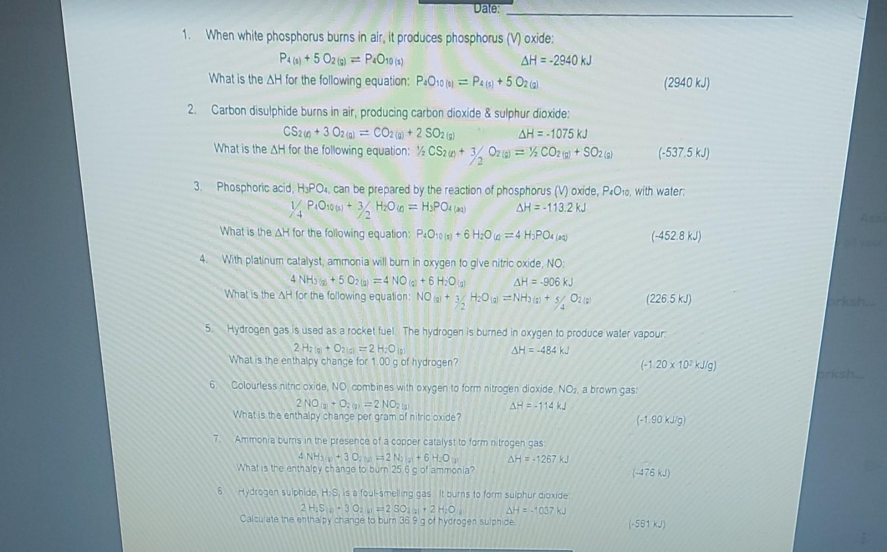 Solved 1. When white phosphorus burns in air, it produces | Chegg.com