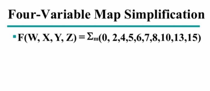 Four-Variable Map Simplification | Chegg.com