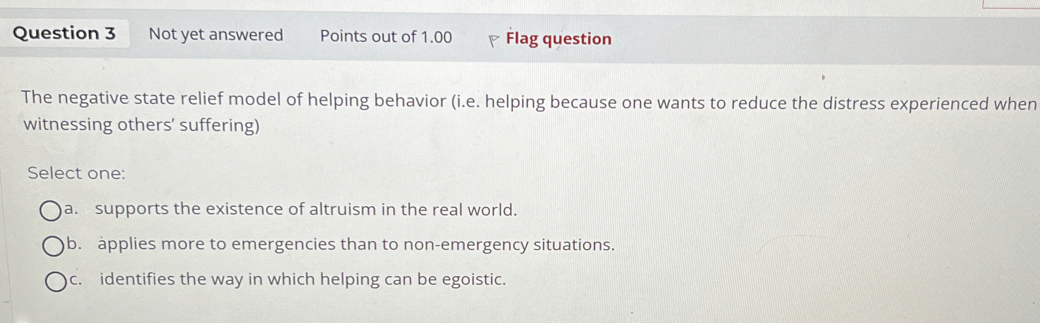 High Quality SOLUTION Question 3Not yet answeredPoints out of 1.00Flag ...
