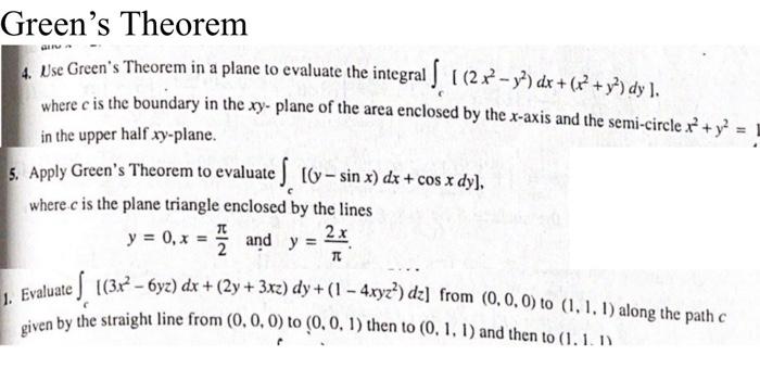 Solved 4. Use Green's Theorem in a plane to evaluate the | Chegg.com