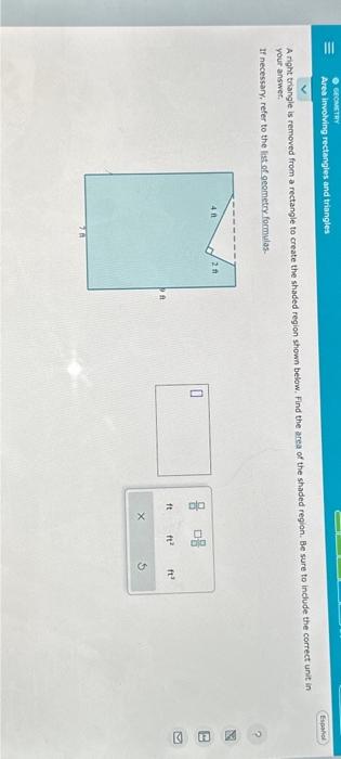 Solved A right triangle is remeved from a rectangle to | Chegg.com