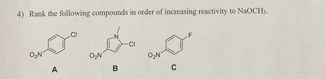 Solved Rank The Following Compounds In Order Of Increasing