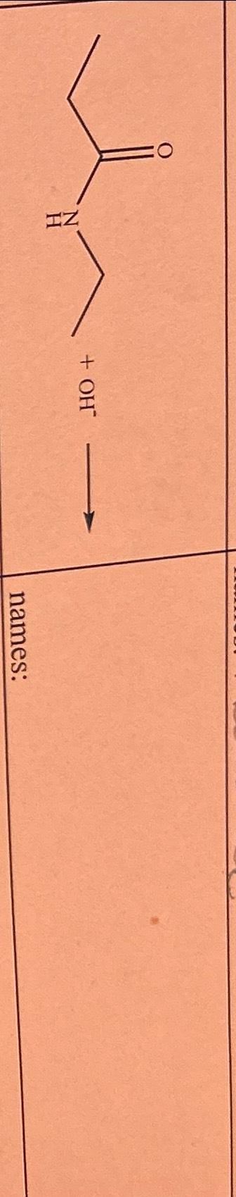 Solved names: | Chegg.com