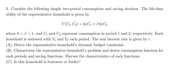 Solved 3. Consider the following simple two-period | Chegg.com