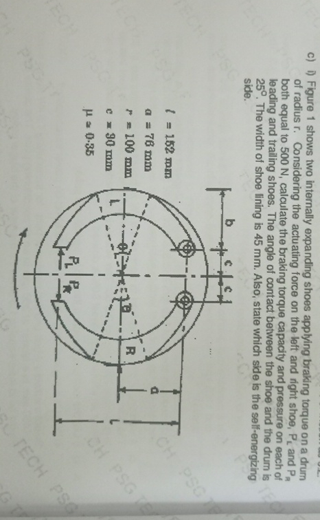 Solved c) ﻿i) ﻿Figure 1 ﻿shows two internally expanding | Chegg.com