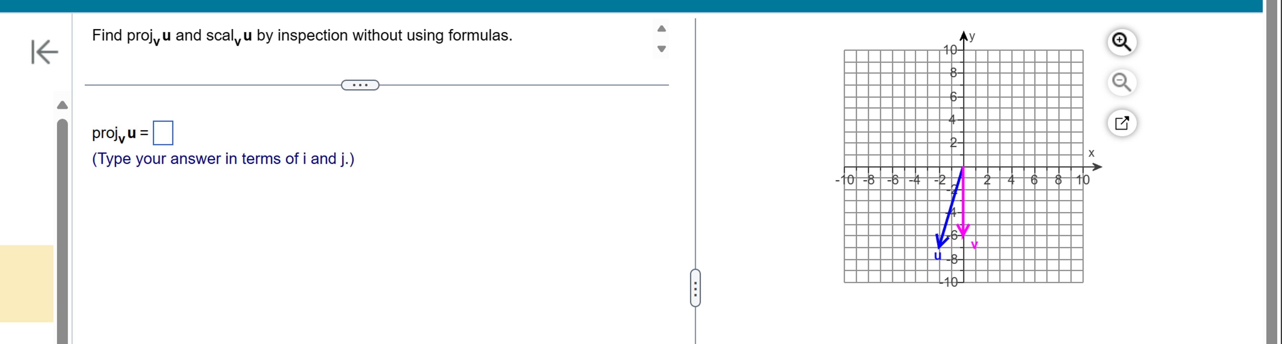 Solved Find projvu ﻿and scalvu ﻿by inspection without using | Chegg.com