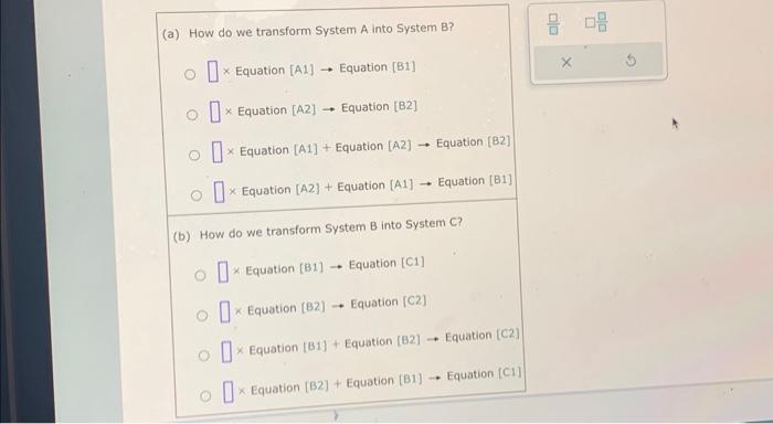 Solved Consider The Following Three Systems Of Linear