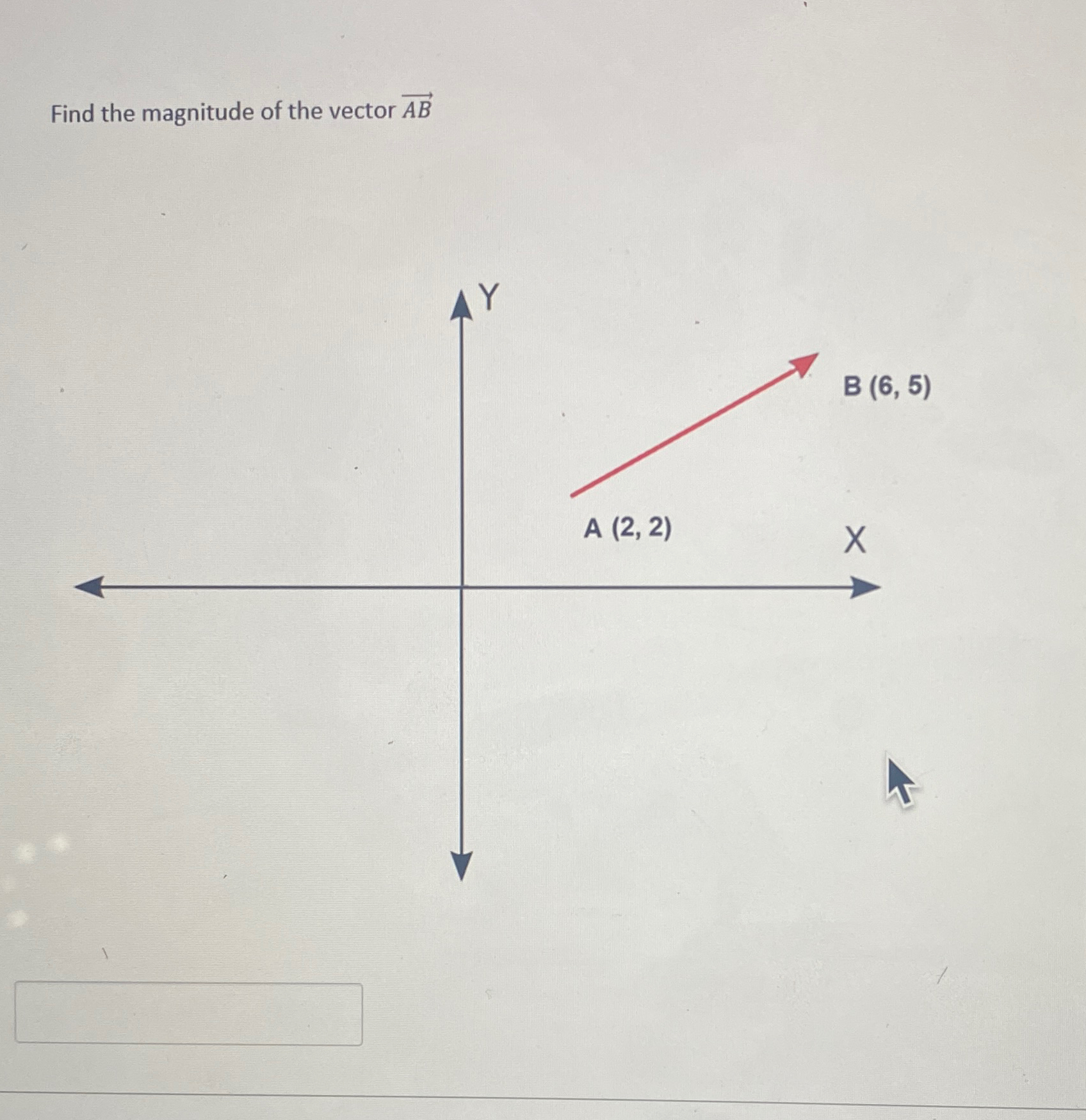 Solved Find the magnitude of the vector vec(AB) | Chegg.com