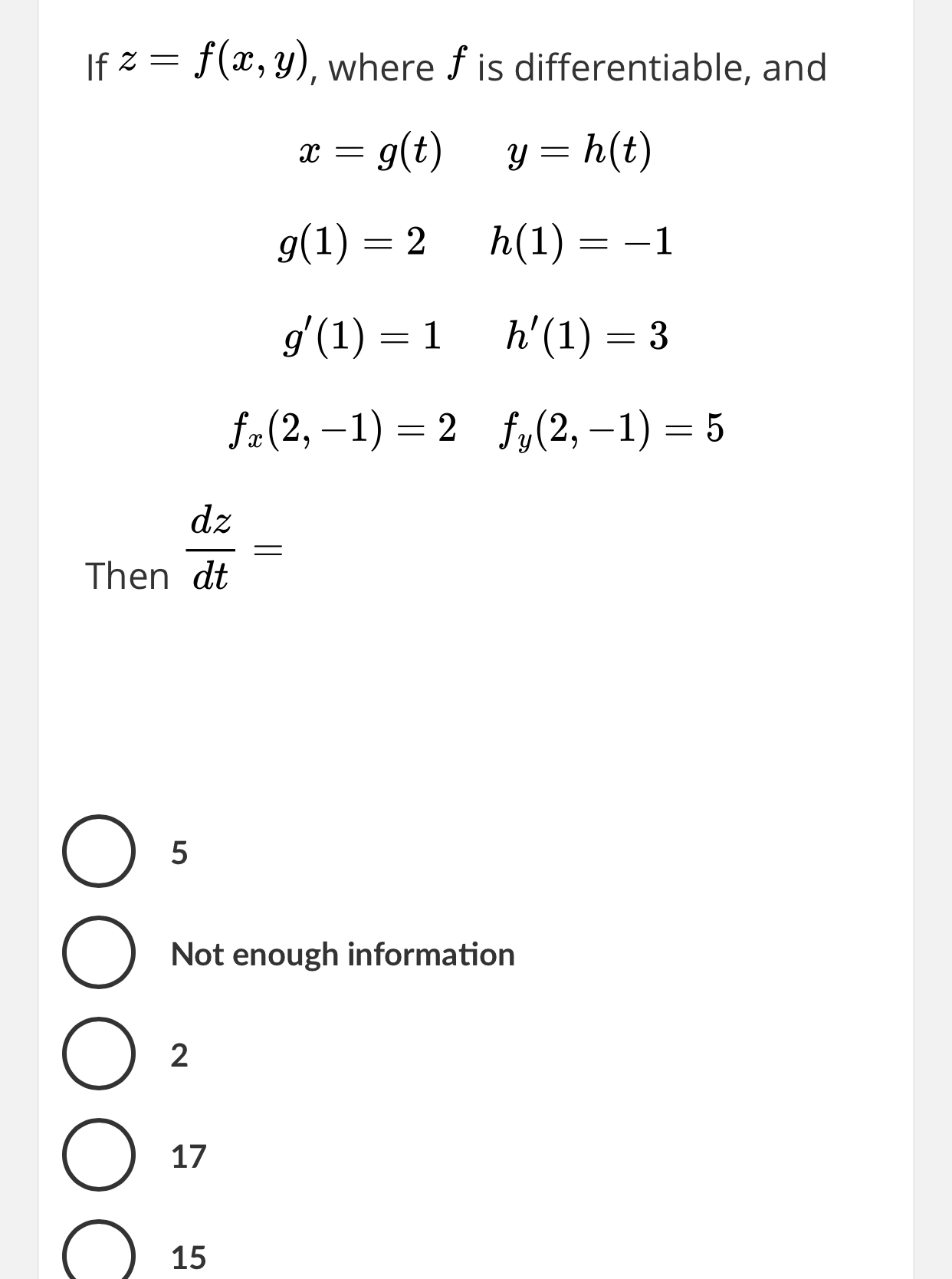 Solved If z=f(x,y), ﻿where f ﻿is differentiable, | Chegg.com