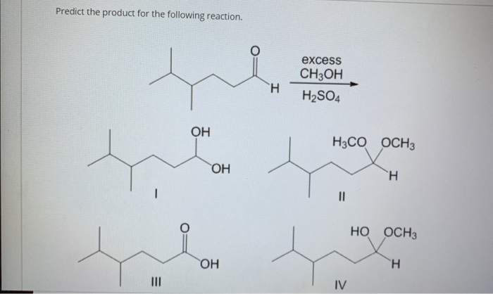 Solved Predict the product for the following reaction. | Chegg.com