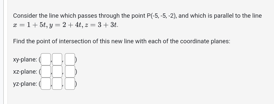 Solved Consider the line which passes through the point | Chegg.com