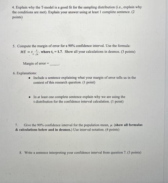 Solved 3. Calculate Statistics Using desmos, enter your data | Chegg.com