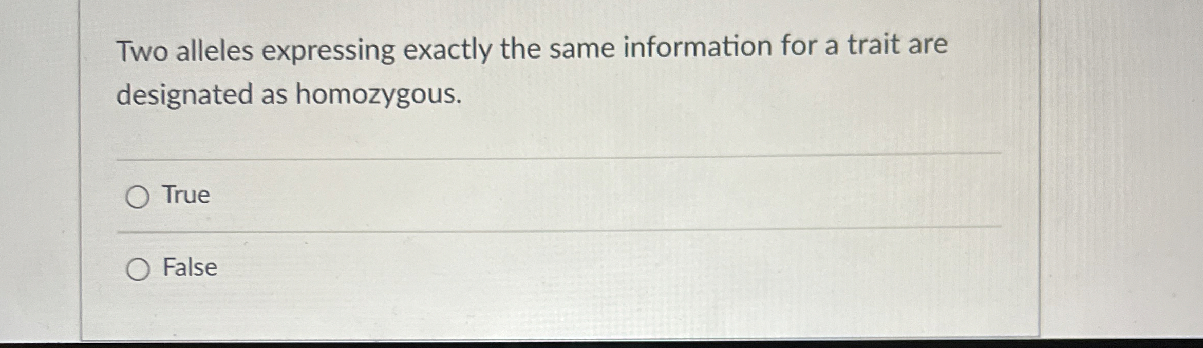 Solved Two alleles expressing exactly the same information | Chegg.com