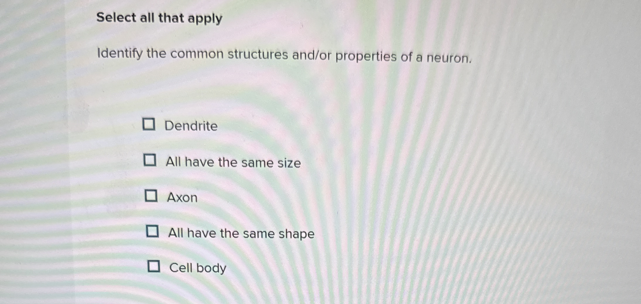 Solved Select all that applyIdentify the common structures | Chegg.com