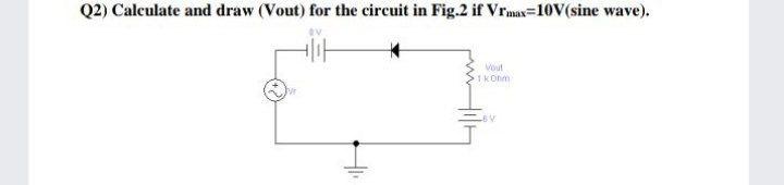 Solved (2) Calculate and draw (Vout) for the circuit in | Chegg.com