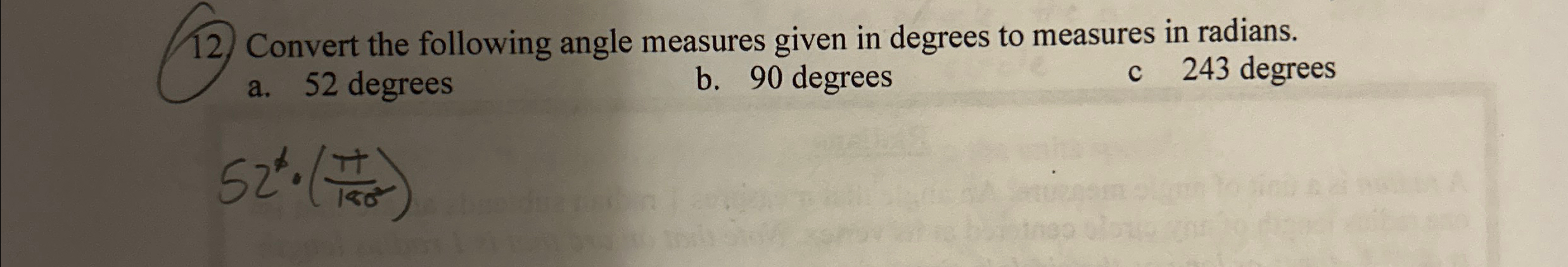 Solved Convert the following angle measures given in degrees | Chegg.com
