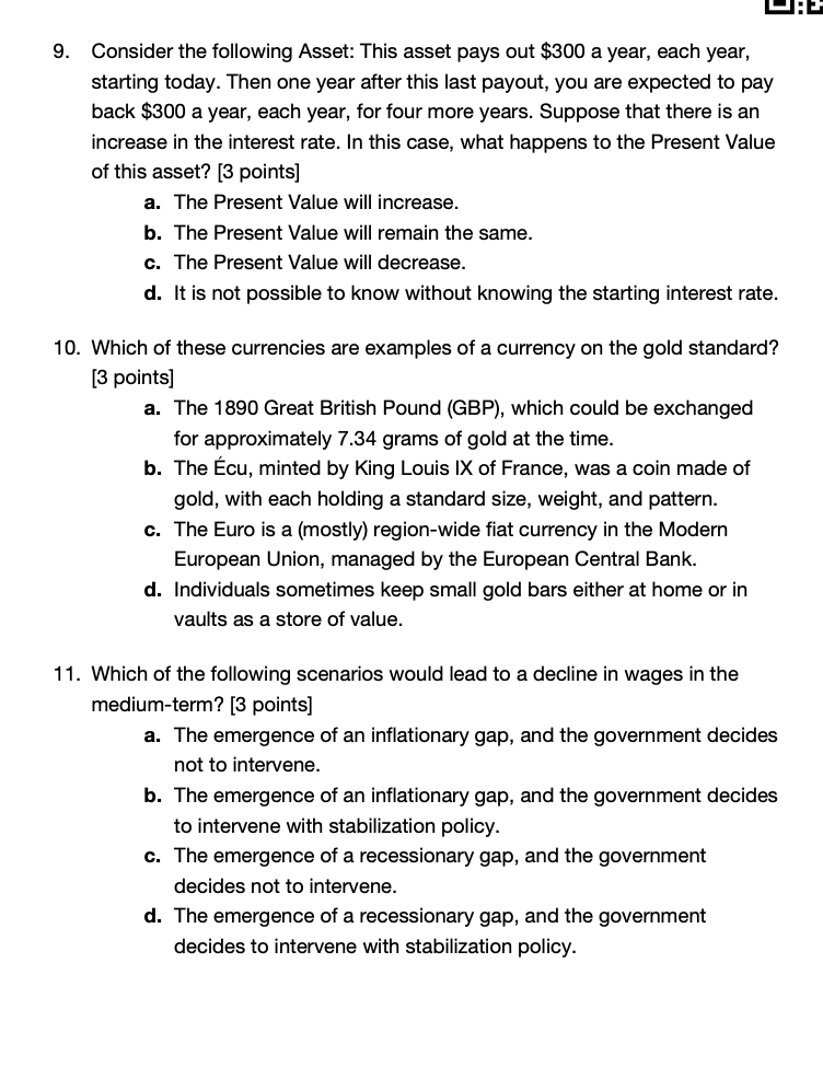 Solved Consider the following Asset: This asset pays out | Chegg.com