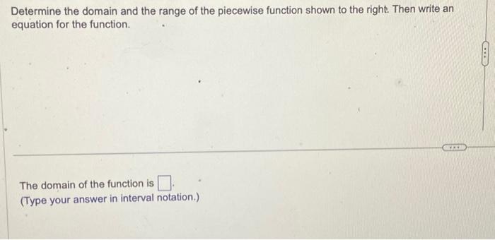 Solved Determine the domain and the range of the piecewise | Chegg.com