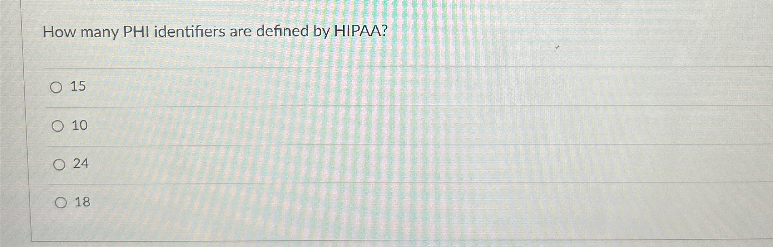 Solved How many PHI identifiers are defined by | Chegg.com