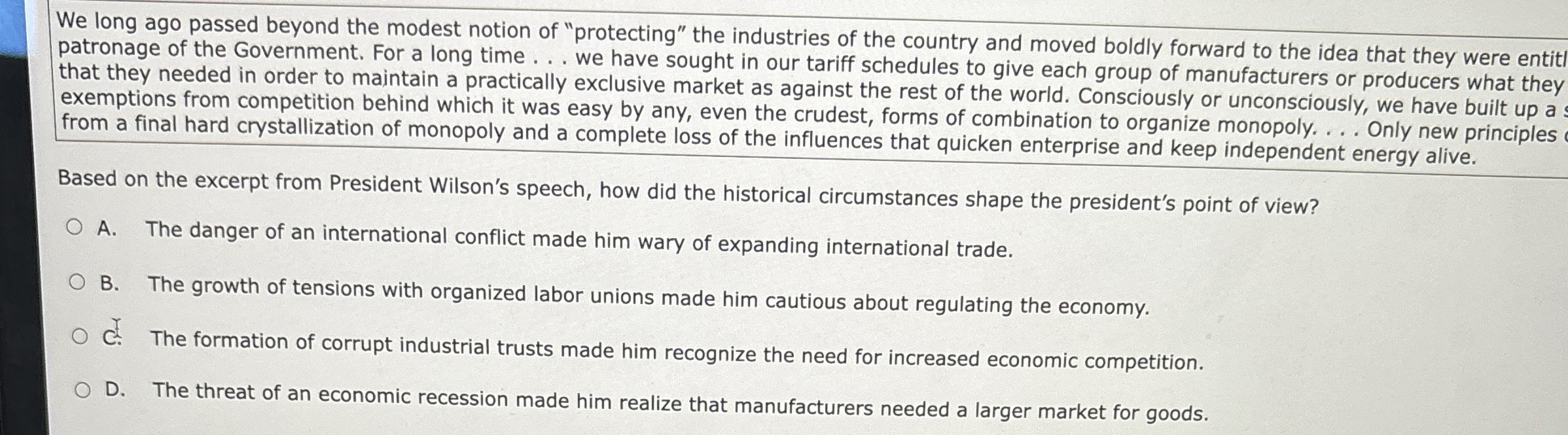 Solved We long ago passed beyond the modest notion of | Chegg.com