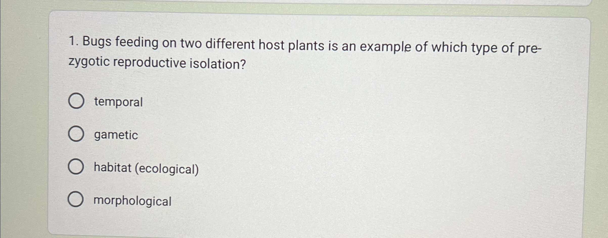Solved Bugs feeding on two different host plants is an | Chegg.com