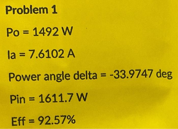 Solved A 2-hp, 120-V, 4-pole, three-phase, Y-connected, | Chegg.com