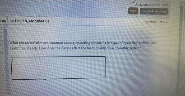 Solved wgat characterstics are common among operating | Chegg.com