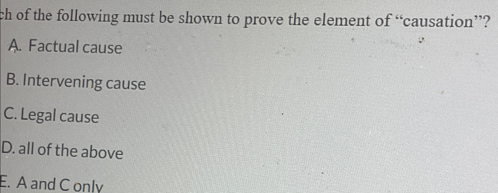 Solved ch of the following must be shown to prove the | Chegg.com
